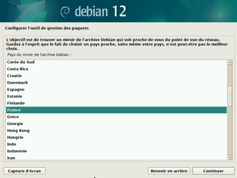 Debian 12 : Installation avec environnement de bureau – GO Open Source